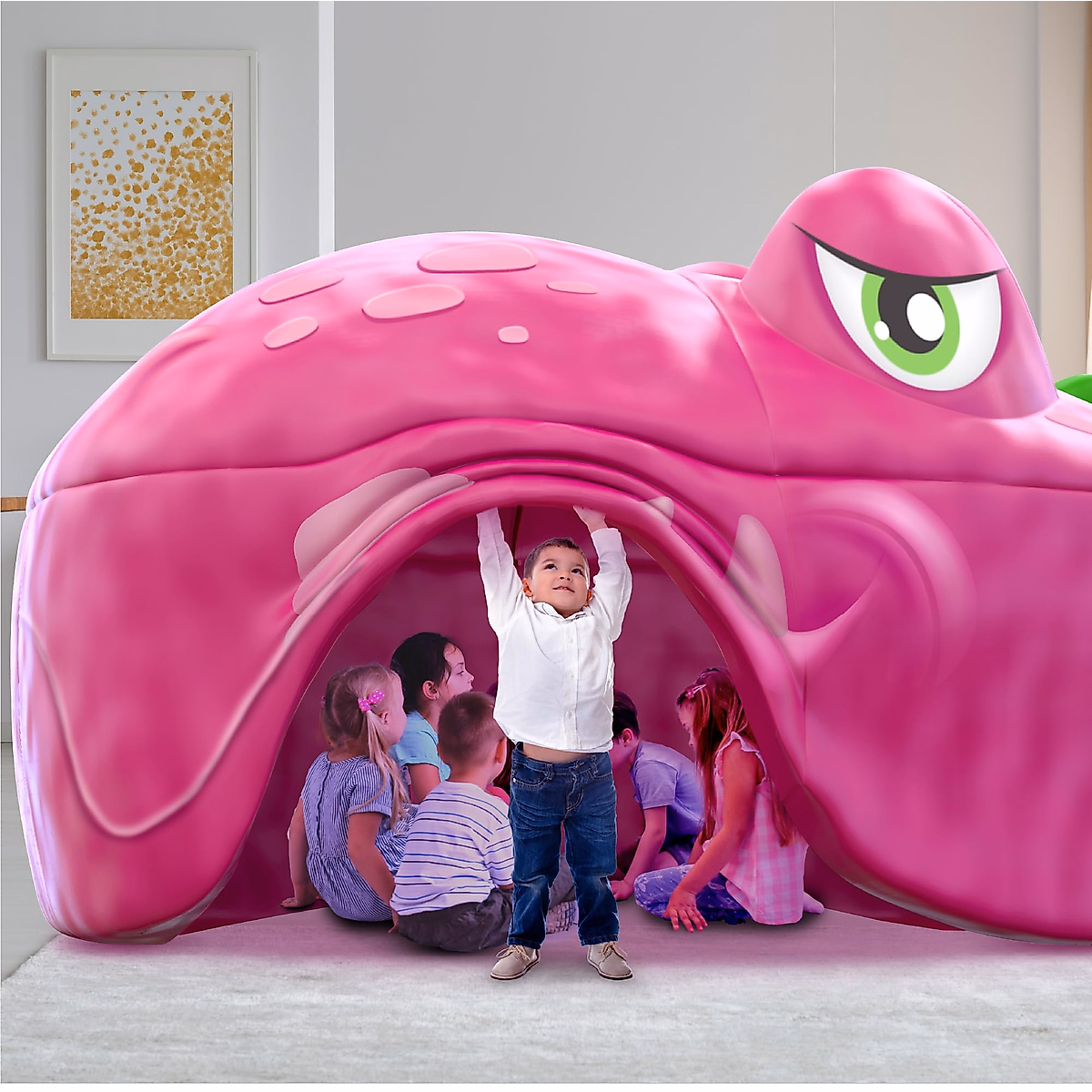 Light-Up Air Tent, Inflatable Blow Up Tent - 30 Seconds Setup - Kids Toys, Age 3 4 5 6 7 8 Years Old - Fort Building - Birthday Gift Idea for Boys and Girls Ages 4-6, Dinosaur Toys
