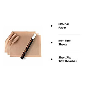 HTVRONT Teflon Sheets for Heat Press - 3 Pack Non Stick PTFE Teflon Sheet Reusable 12 x 16" Teflon Paper Heat Resistant Teflon Mat(Brown)