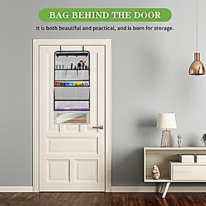 ZAAOEHA Door Hanging Organizer, Over Door Hanging Organizer Storage, Behind The Door Storage Organizer with Door Hook and Large Clear Windows, for Cosmetics, Toys and Sundries (1 Pack)