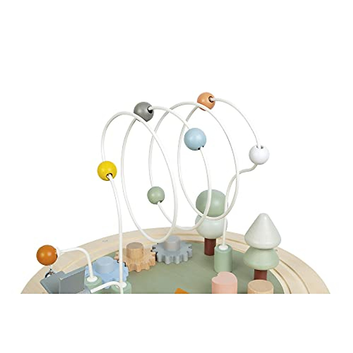 Janod J04402 Sweet Cocoon Wooden Activity Multi-Play Table Toddlers – Fine Motor Development – Non-Slip Feet – Water Painted and FSC Certified – Suitable for Age 1 Year and Above