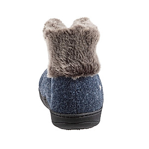 Acorn womens Chinchilla Bootie Ii Slipper, Navy Blue, X-Large US