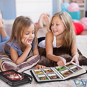 Trading Card Binder for One Piece Card Game,4 Pocket with 50 Sleeves up to 400 Cards One Piece TCG Card Binder,Portable Waterproof Card Storage Book with Sleeves for Game Cards Collection