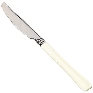 Amscan Vanilla Créme Premium Cutlery Knives | Pack of 20