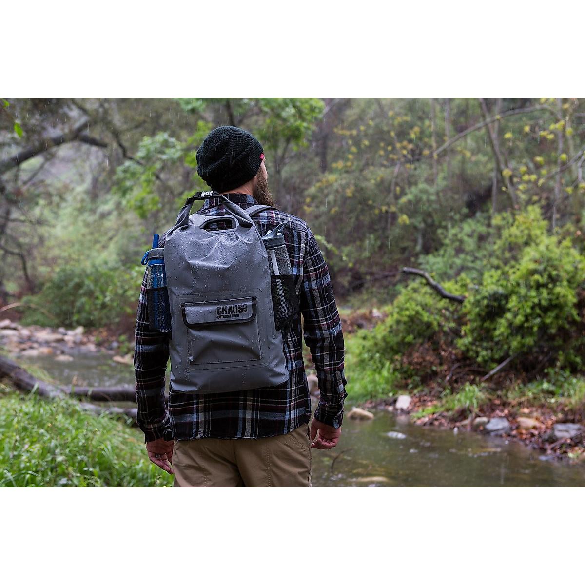 Chaos Ready Waterproof Dry Bag Backpack | Marine Dry Bag For Kayaking, Fishing, Gray,