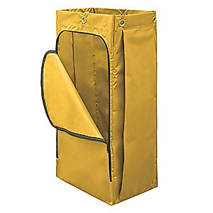 Rubbermaid Commercial Products High-Capacity Cleaning/Utility Cart Bag, 34-Gallon, Yellow, Compatible with Rubbermaid Cleaning Carts