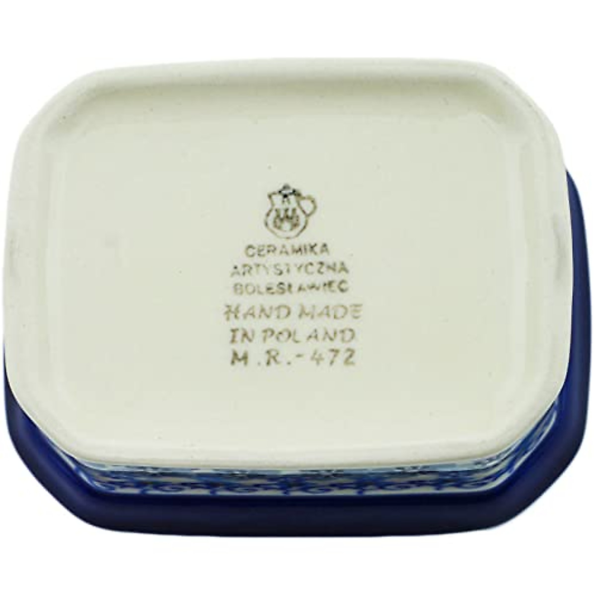 Polish Pottery Mini Cake Box 4", Salt Box, made by Ceramika Artystyczna (Friendly Fowl Theme) + Certificate of Authenticity