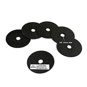 JOUNJIP 2" Inch Cut Off Wheel Metal Cutting Discs -fits Most Mini Miter Cut Off Saw, Chop Saw, and Benchtop Saws with 3/8" Arbor -2" x 1/16" x 3/8" (6-Pack)
