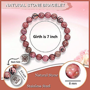 Sensi Blue 30th Birthday Gifts for Women, Happy Birthday Gifts For Mom Auntie Grandma Wife Friend Sister, 30 Years Old Gift Idea for Her, Fabulous Natural Stone Compass Bracelets