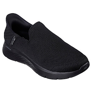 Skechers Men's Gowalk Flex Hands Free Slip-ins Athletic Slip-on Casual Walking Shoes Sneaker, Black, 9