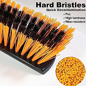 16" Heavy Push Broom for Outdoor Floor Cleaning Heavy Duty Outdoor Broom with 54" Long Handle,Outdoor Broom for Deck,Driveway,Garage,Yard,Deck,Patio,Warehouse,Concrete