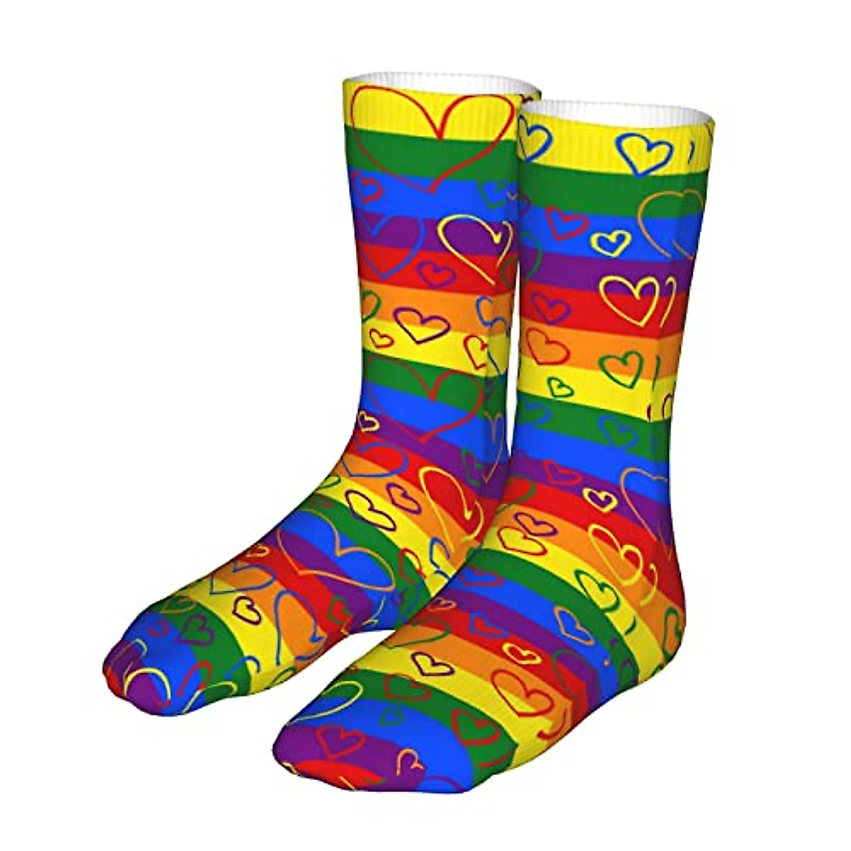Valentine's Day Socks Valentines Love Heart Novelty Socks Stocking Festival Stuffers 15.7 Inches Long Gifts for Women Men