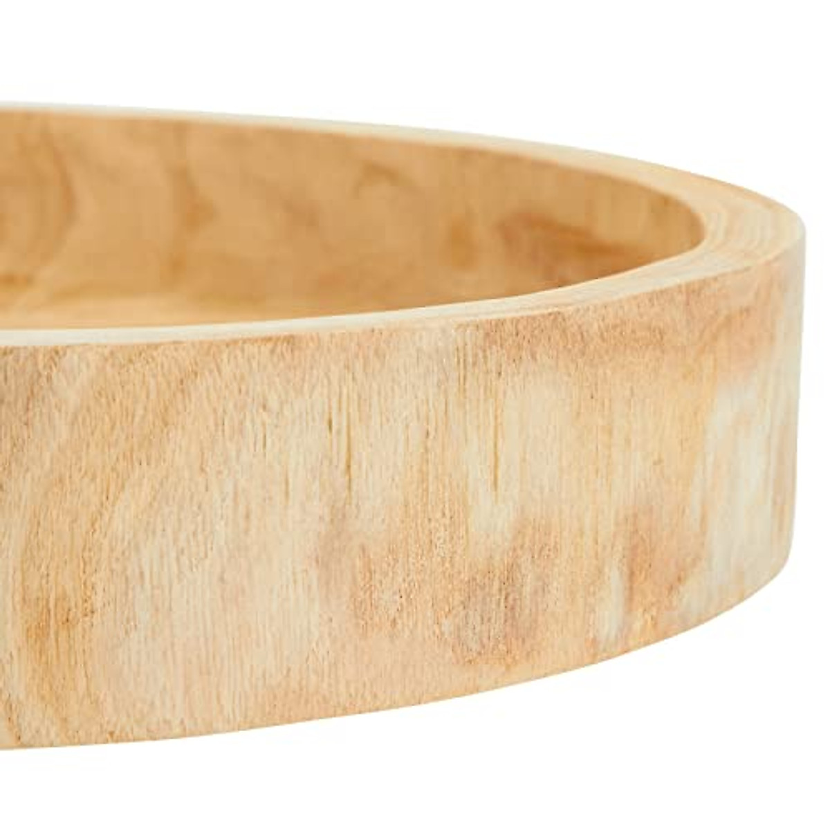 Decorative Round Wooden Trays for Decor, Coffee Tables, Rustic Home Decorations (18 x 3 in)