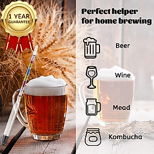 AOZ LIbei Hydrometer Mead Wine Beer Brewing Ale Making Kombucha Kit,Alcohol Tester Accessories Moonshine Still Kit Complete for Home Test Equipment-Specific Gravity Abv Tester