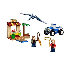 LEGO Jurassic World Pteranodon Chase 76943 Dinosaur Toy Set with 2 Minifigures and Buggy Car, Gift Idea for Kids 4 Plus Years Old