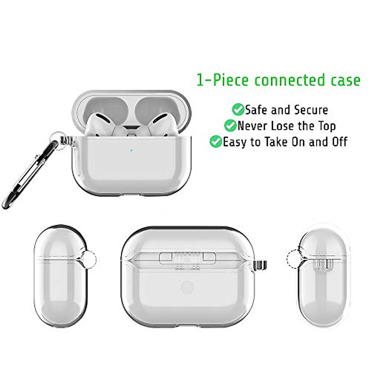 MARBLEFY Customized AirPods Pro case with Keychain