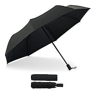 Chioee Lightweight Folding Umbrellas,Compact Manual Open/Close Super Water Repellent Travel Umbrella, UPF50+, Strong 8 Ribs Aluminum Alloy & Fiber Windproof Frame