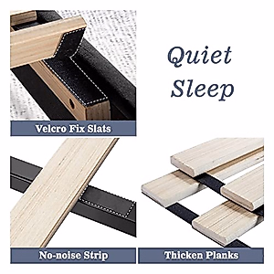 Allewie Queen Bed Frame/Velvet Upholstered Bed Frame with Vertical Channel Tufted Headboard/Strong Wooden Slats/Platform Bed Frame/Mattress Foundation/Box Spring Optional/Easy Assembly/Black…