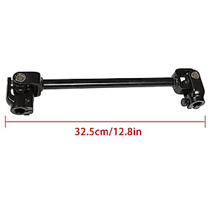 waltyotur 300mm Steering Wheel Steel Kit 320mm Gear Rack Pinion Adjustable Shaft Set Replacement for 110cc Go Kart ATV Buggy Quad