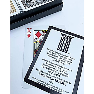 KEM Arrow Black and Gold, Poker Size- Standard Index Playing Cards (Pack of 2) - 1017399