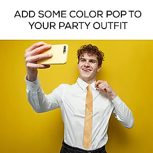 Man of Men Tie - Sequin - Gold mens One Size Fits Most