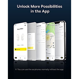 Baseus Wireless Earbuds, 50 Hrs Playback Bluetooth 5.3 Anti-Loss Bluetooth Headphones LED Power Display 60ms Low-Latency Fast-Charging in-Ear Earphone for iPhone and Android (Bowie WM02+)