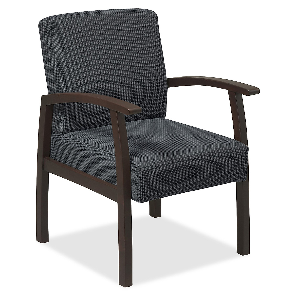 Lorell Chair, 24D x 27.16W x 35H in, Charcoal/Espresso Frame