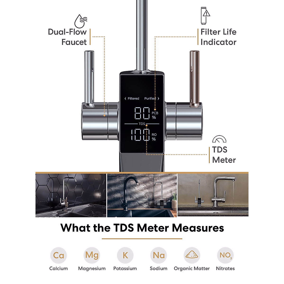 Brio Reverse Osmosis Water Filtration System, 700 GPD, 2:1 Pure to Drain, Tank-Less, Under Sink Faucet Mount