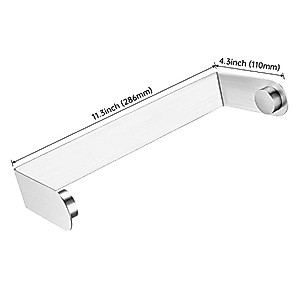 DELITON Magnetic Paper Towel Holder - Multifunctional Paper Towel Bar with Strong Magnetic Backing for Kitchen, Refrigerator, Grill Silver