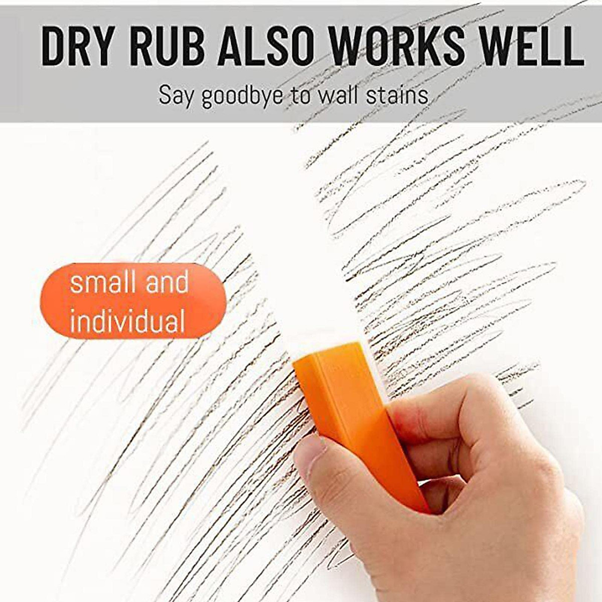 SXRC Stainless Steel Decontamination Artifact Eraser,Easy Limescale Eraser Orange,Reusable Rust Eraser,Cleaning Eraser Bathroom Glass Rust Remover Rubber,for Steel Stainless Surface Kitchen Home
