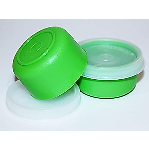 Tupperware Set of 2 Smidgets 1 Ounce Mini Containers Green
