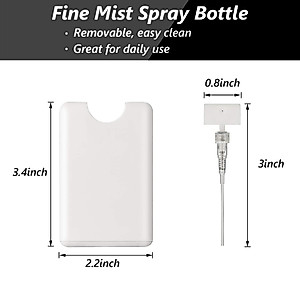 6 Pieces 20 ml/ 0.67 oz Refillable Perfume Spray Bottles Card Type Fine Mist Bottles Plastic Perfume Bottle Portable Small Moisturizing Sprayer Container for Perfume, Hand Sprays Liquid, Cosmetic