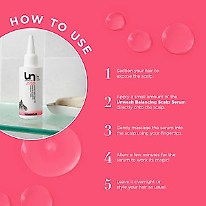 Unwash Balancing Scalp Serum - Nourish & Soothe Dry, Flaky Itchy Scalp, Nourishing Scalp Treatment, Balances Moisture, Micriobiome Friendly, Sulfate Free, 2.5 fl oz