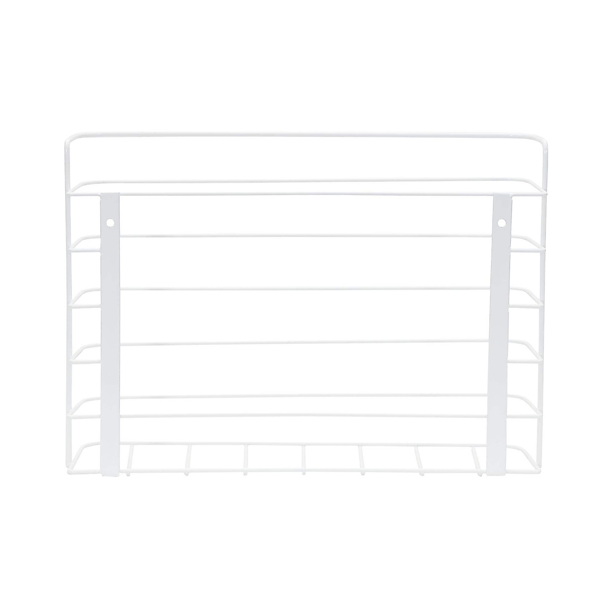Household Essentials White Tall Basket Organizer | Mounts to Solid Cabinet Doors or Walls