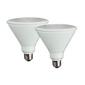 TCP L90P38D15V30KFL2 LED Flood Light Bulbs Dimmable Outdoor PAR38 Wet Location, 2 Pack, Bright White (3000K), 2 Count