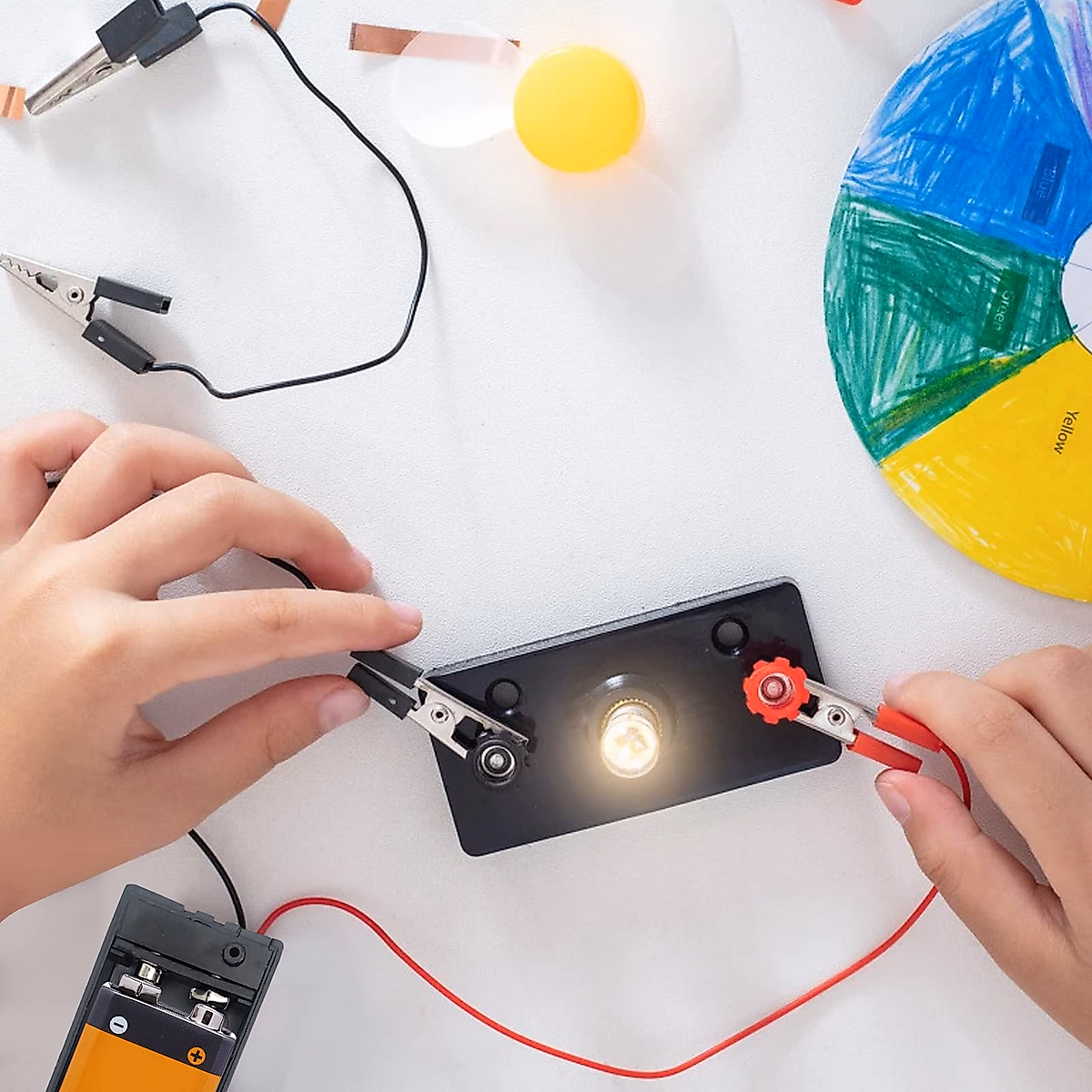 9V Battery Holder, 9V Battery Case, (Pack of 8) 9V Battery Box with ON/Off Switch and Leads, DIY & Maintenance