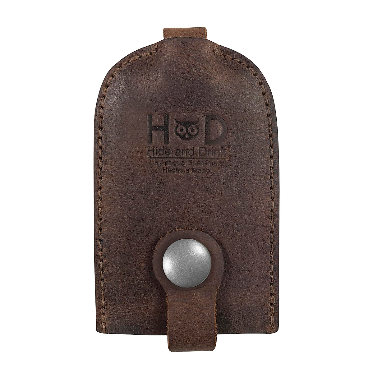 Hide & Drink, Leather Key Holder/Keychain/Key Case/Cover, Handmade Includes 101 Year Warranty :: Bourbon Brown