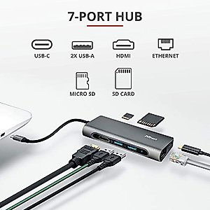 Trust Dalyx 7-in-1 USB-C Multi-Port Adapter - Grey