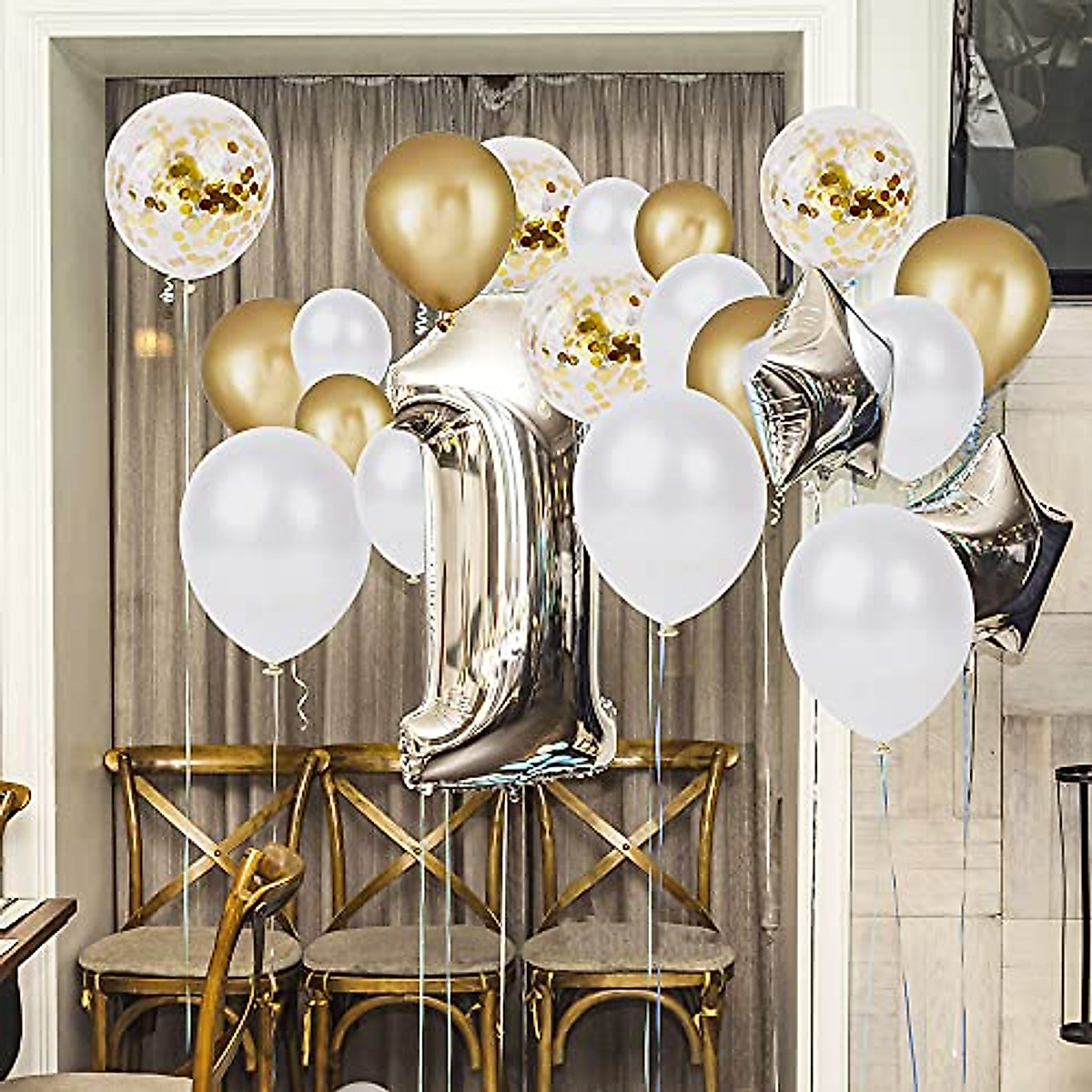 5 inch Metallic Gold Balloons, 100 pcs Thick Chrome Gold Birthday Balloons Latex Party Balloons for Birthday Wedding Baby Shower Decorations