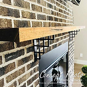 Ekena Millwork BKTM02X10X12TMI-CASE-4 Miller, 2"W x 10"D x 12"H, Powder Coated Black, 4 Piece