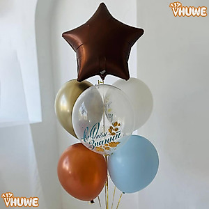 Chocolate Brown Star Balloons 18 Inch, 10 Pcs Chocolate Star Shaped Mylar Helium Foil Metallic Balloon for Birthday Party Decorations Baby Shower Wedding Anniversary Backdrop Party Supplies