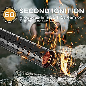 TURBRO MT13 Electric Fire Starter, 1 Minute Charcoal Lighter with 26-41” Extendable Bypass Lopper