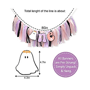 Spooky One Groovy Birthday High Chair Banner - Halloween 1st Birthday Party Decorations, Halloween Party Banner,Ghost One Baby Shower, Happy Halloween Banner, Boho Happy Boo Day Garland For Birthday