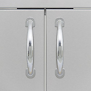 Blaze Grills Double Access Door for Stainless Steel Outdoor Kitchen Vertical Cabinet, Grilling Station, or Storage with Paper Towel Holder, 32 Inches