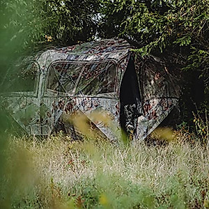 Barronett Blinds BE650BW Beast Pop Up Portable 6 Person Hunting Blind, Bloodtrail Backwoods Camo