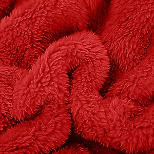 HUANKD Ropa Interior Femenina Sexy, Silk Slip Dress Women's Sleepwear Sexy Lengerie for Women, Women's Long Sleeved Hooded Plush Home Clothes, Pajamas, One-Piece Flip Buttons, Jumpsuits (XL, Red)