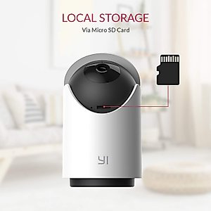 YI Pet Security Camera 1pc, 1080p 360-degree Pan-Tilt Smart Indoor IP Cam with Night Vision, 2-Way Audio, Motion-Tracking，Human Detection, Phone App, Compatible with Alexa and Google