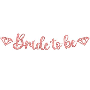 KatchOn, Rose Gold Glitter Bride To Be Banner - 10 Feet, No DIY | Bride to Be Rose Gold Banner | Bachelorette Party Decor | Bridal Shower Banner, Bridal Shower Decorations | Bride To Be Decorations