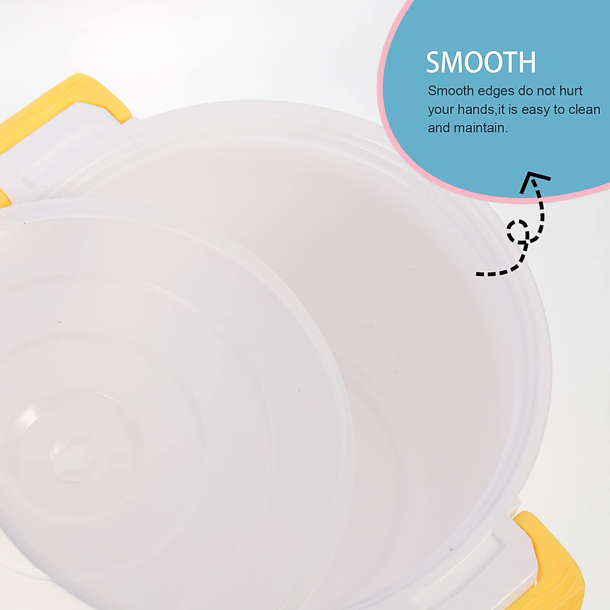 BESTonZON Microwave Rice Cooker Steamer Bowl for Vegetables with Steam Release Vent Microwaveable Cookware for Rice and Vegetables Yellow S