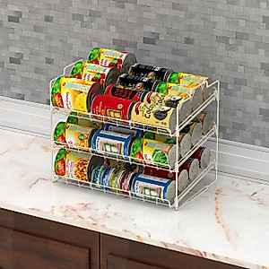 DecoBros Supreme Stackable Can Rack Organizer, White