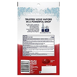 Vicks VapoCOOL SEVERE Medicated Sore Throat Drops, Fast-Acting Max Strength Relief, Soothes Sore Throat Pain Caused by Cough, Powerful Vicks Vapors, Menthol, Cherry Freeze, 225 Total (5 Packs of 45)